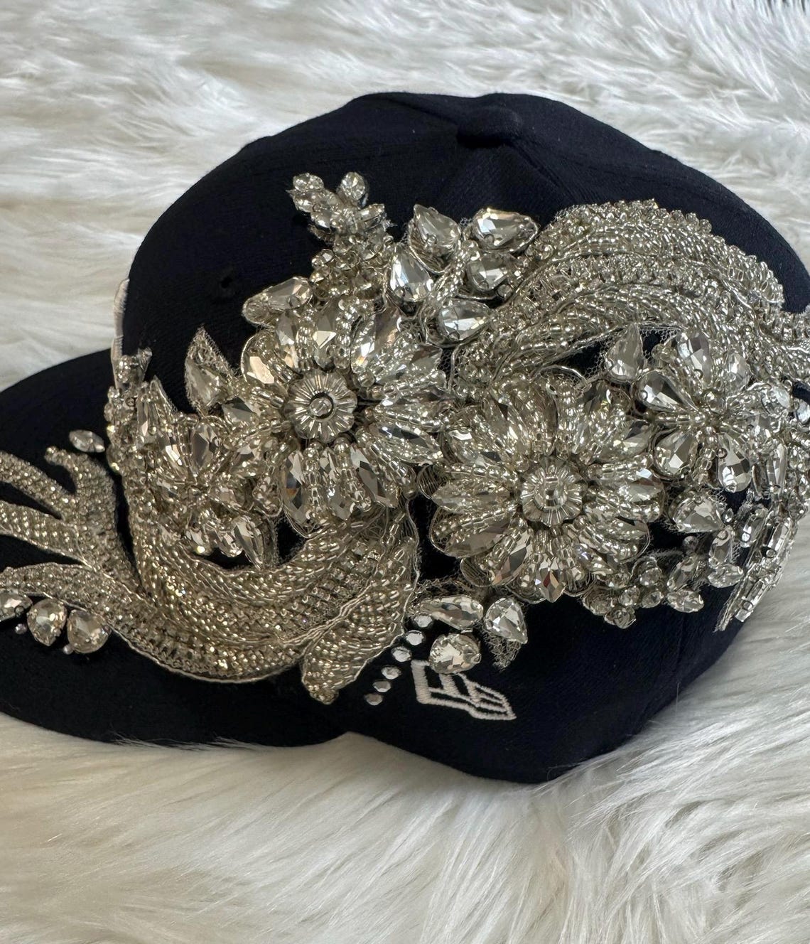 Customizable Rhinestone Baseball Cap: Embellished NY Bling Hat - Etsy