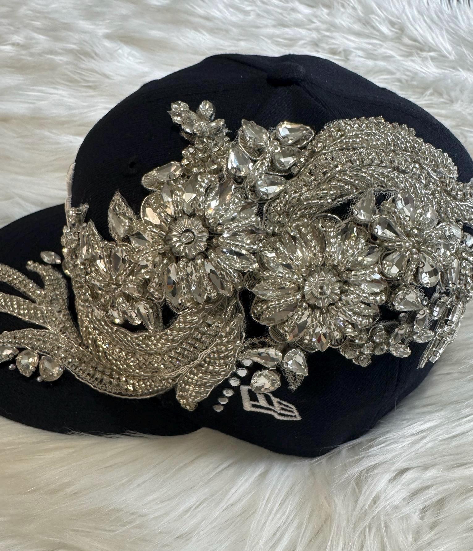 Customizable Rhinestone Baseball Cap: Embellished NY Bling Hat - Etsy