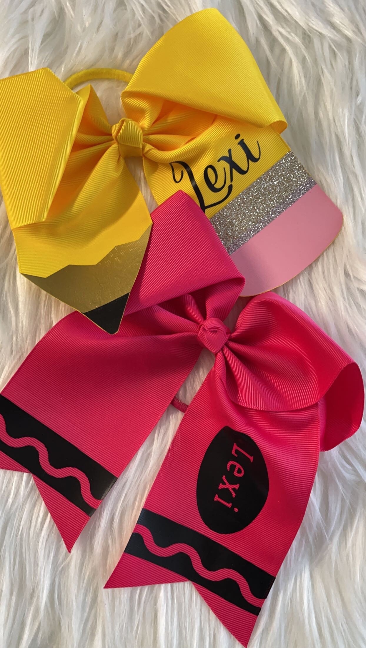 Personalized Hair Bows Crayola Bow Pencil Bow Girls Hair - Etsy