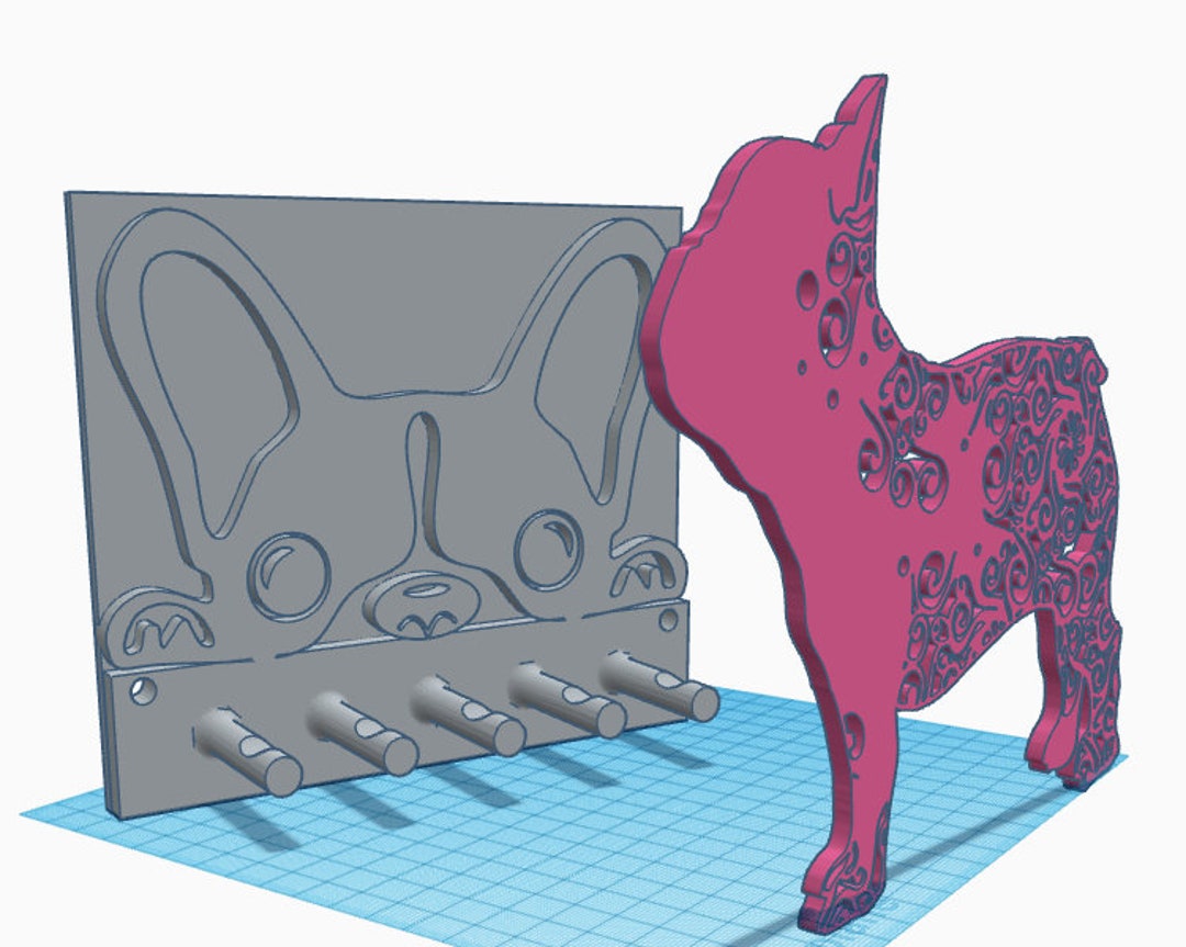 3D STL File Frenchie/boston Wall Set - Etsy