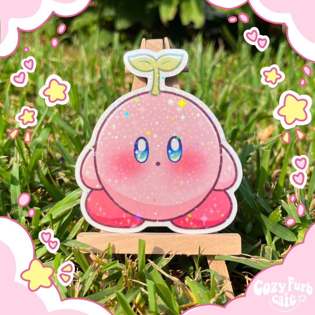 Sprout Kirbo Sticker | Water Resistant Holographic Vinyl Sticker, Gift ...