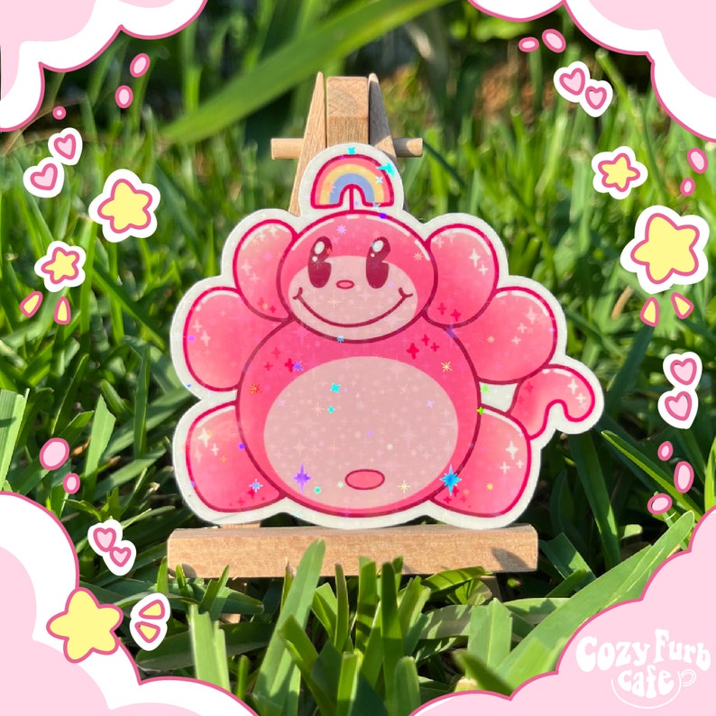 PURPLE Rainbow Monkey Sticker Water Resistant Holographic Vinyl Sticker ...