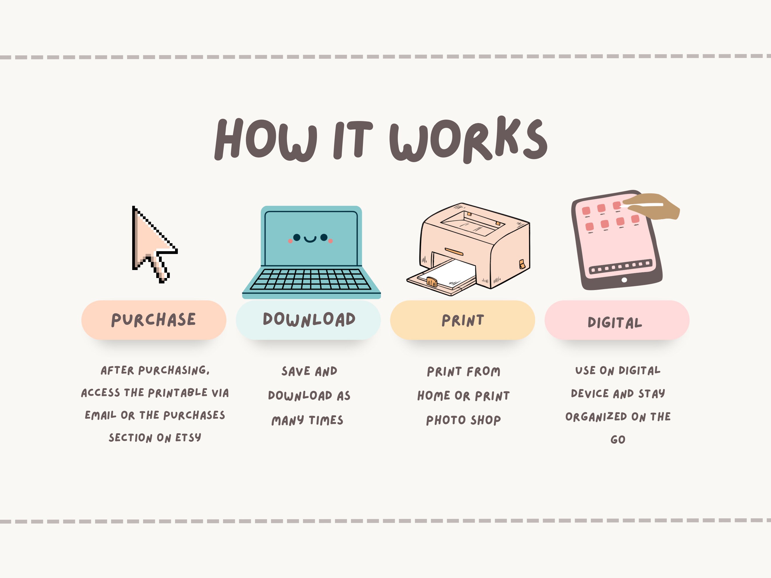 Kawaii Printable Memo Pad Journal Scrapbook Digital Download - Etsy