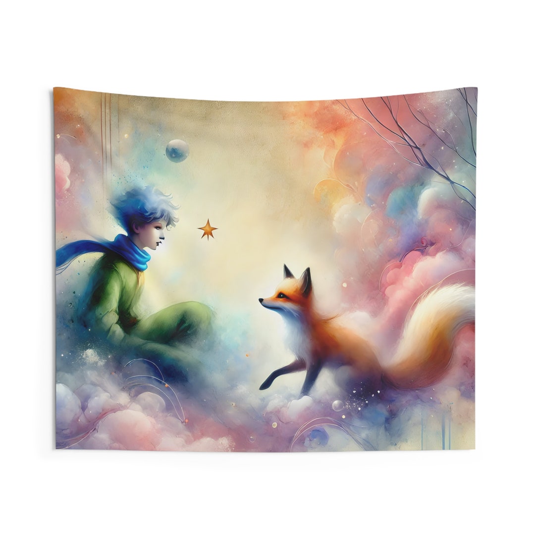 The Little Prince Abstract Watercolor Wall Tapestry Wall Hanging ...