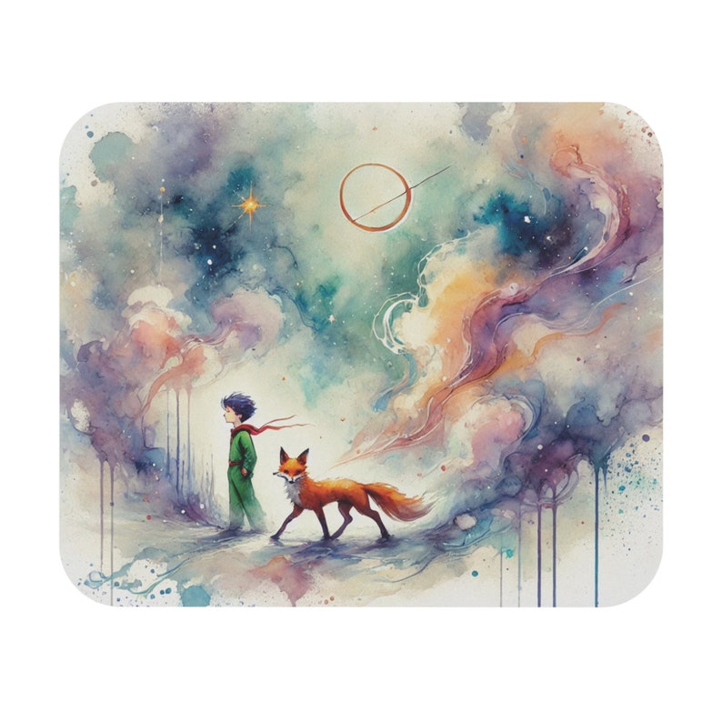 The Little Prince Le Petit Prince Fox Abstract Watercolor Mouse Pad ...