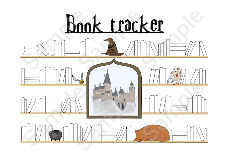 Printable Book/reading Tracker (colour Pre-filled) - Wizard / Magic ...