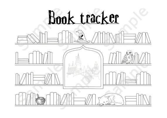 Printable Book/reading Tracker plain Details Wizard / - Etsy