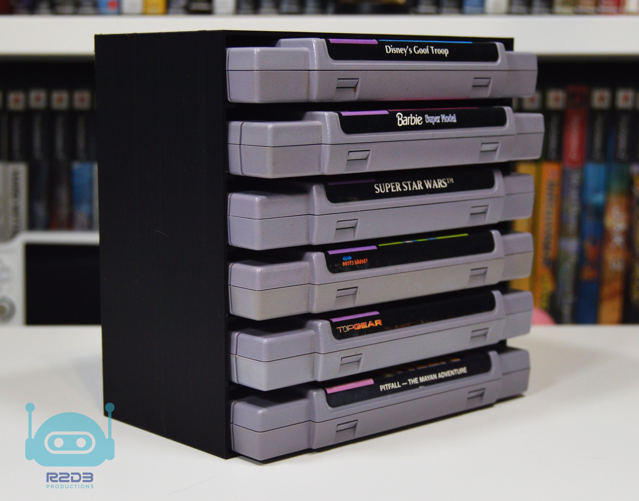 1 Row - Rack Display for Super Nintendo Entertainment System SNES NTSC ...