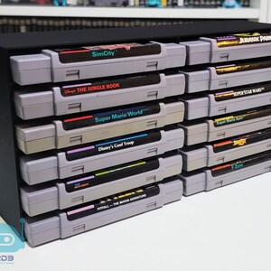 2 Rows - Rack Display for Super Nintendo Entertainment System SNES NTSC ...