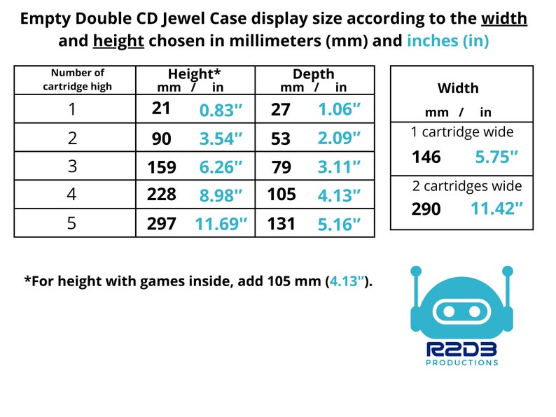 Standard Double CD Jewel Case Display (1 to 10 Cases) - Etsy