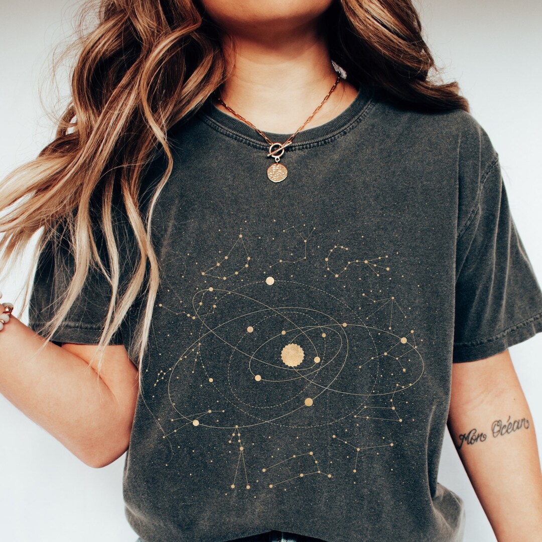Celestial Shirt Outer Space T Shirts Astrology Graphic T Shirt ...