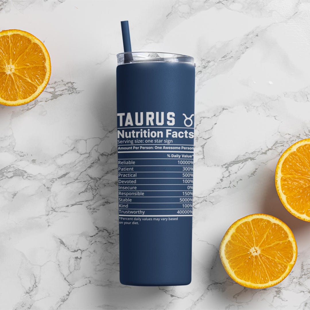 Tumbler, Zodiac Taurus Personality Traits, Astrology Gift, Matte Finish ...