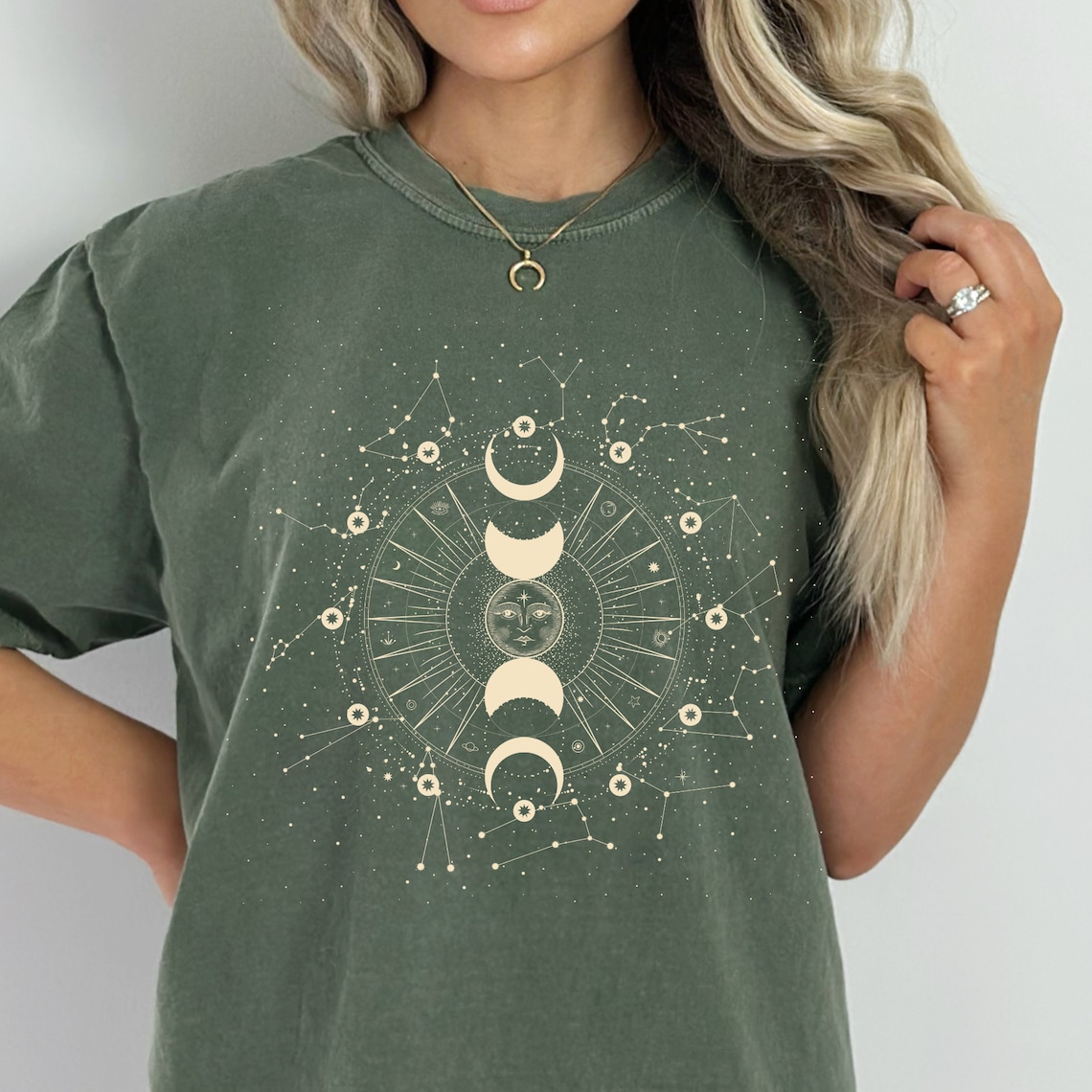 Celestial Shirt Moon Shirts, Moon Phase Astrology Astronomy, Moon Lover ...