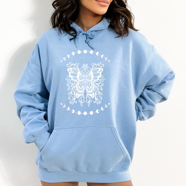 Butterfly Hoodie, Mindfulness Gift, Monarch Butterfly Insect Shirt Moon Hoodie, Butterfly Lovers ...