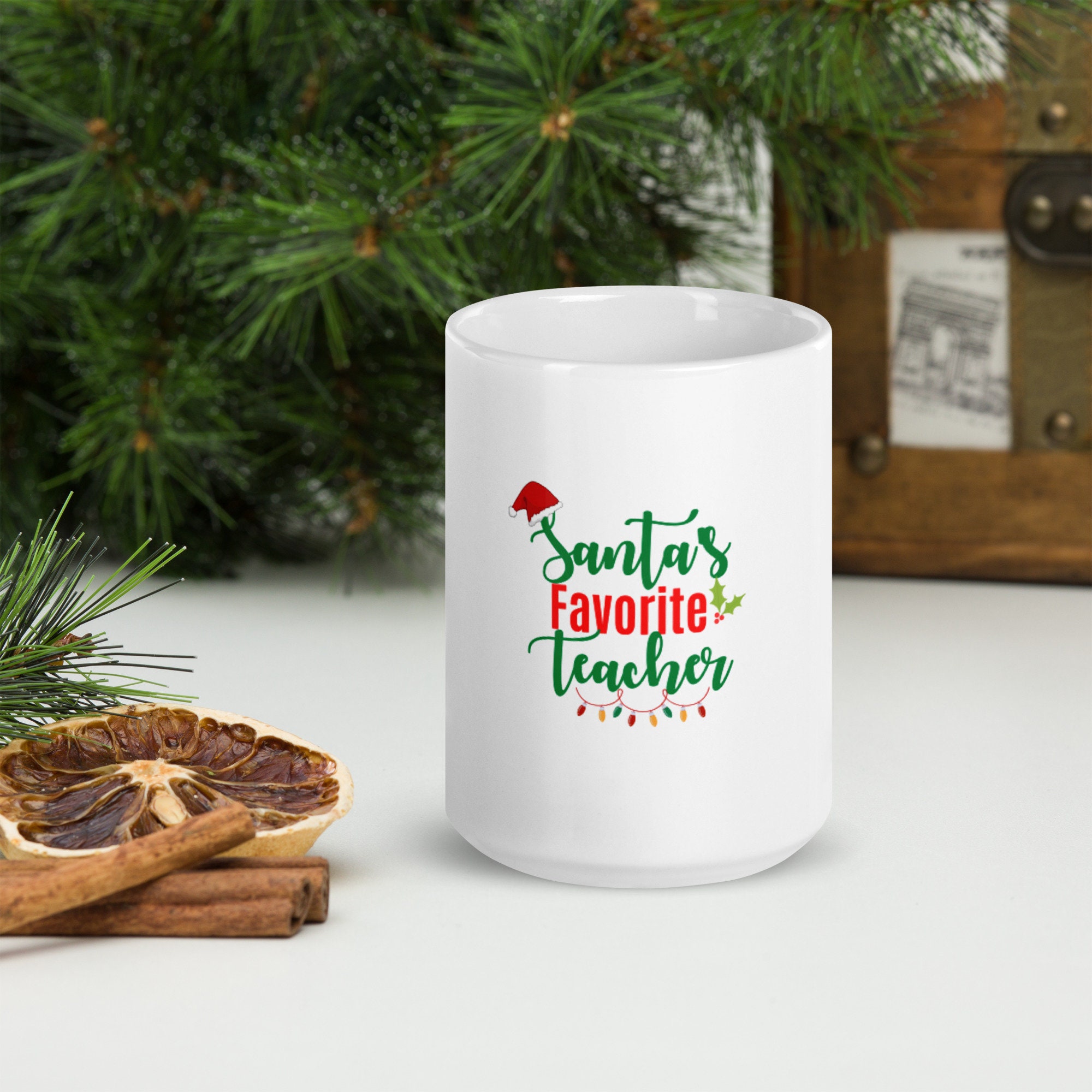 Santa's Favorite Teacher Mug Teacher Gift Coffee Mug School Teacher Mug ...
