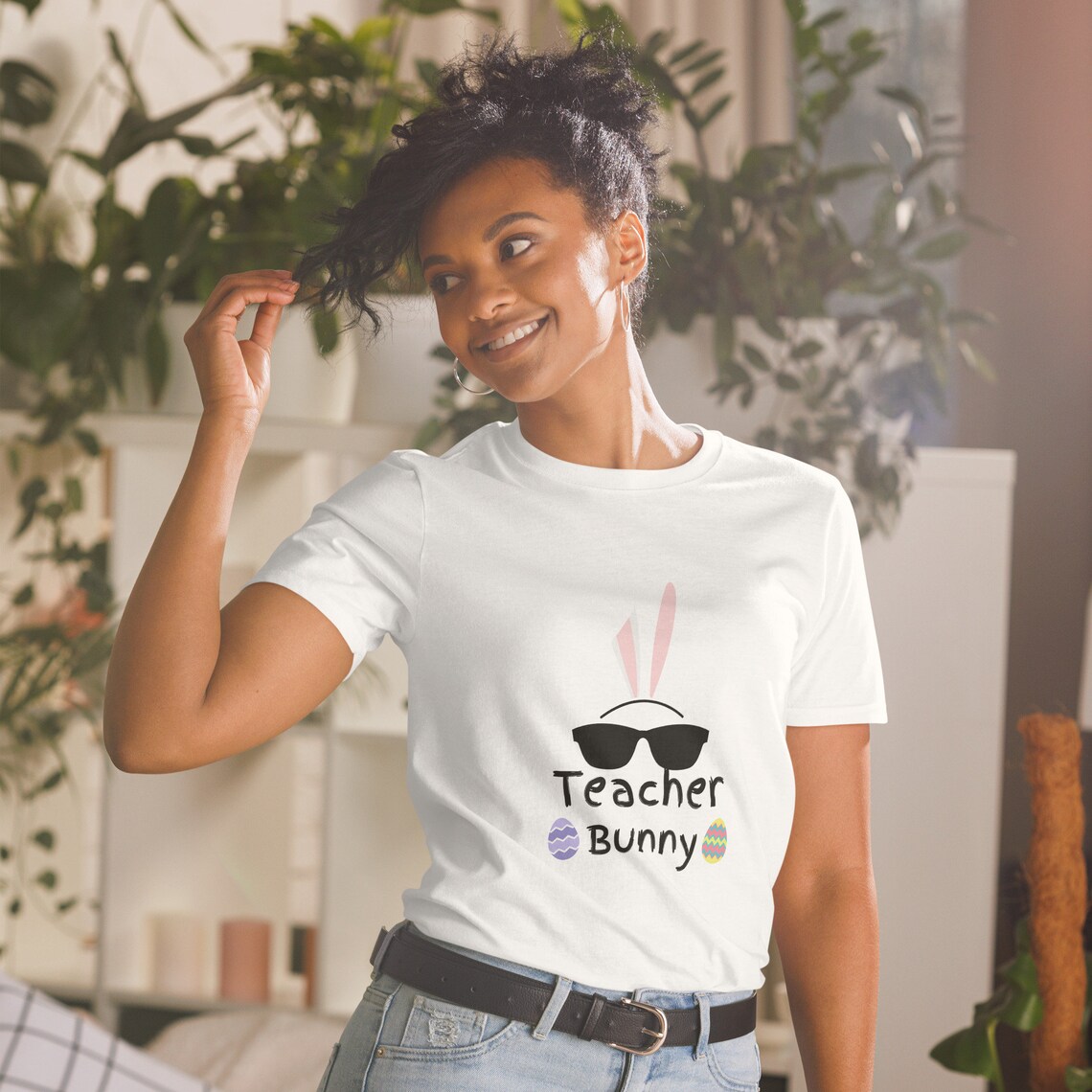 Easter Tshirt for Teachers Cool Teacher Bunny T-shirt Teacher Easter ...