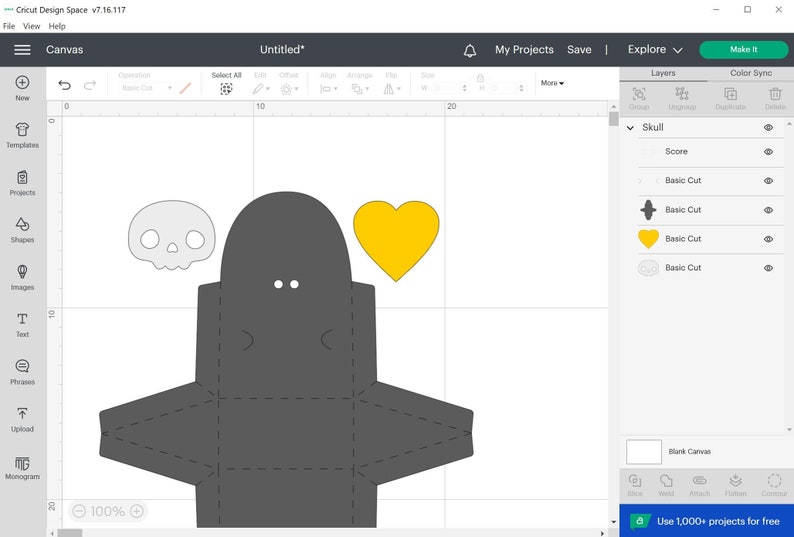 Halloween Ghost Box Svg Skull Candy Gift Box Template for - Etsy