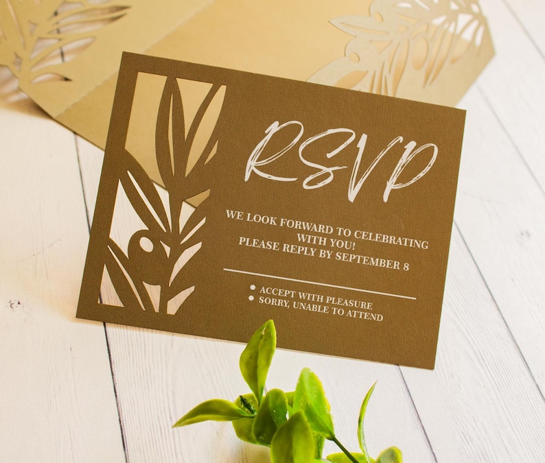 Wedding Olive Branch Invitation Set Template, Olive Gatefold Invite ...