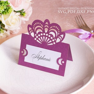 Place Card Template Svg Wedding Escort Cart Thanksgiving - Etsy