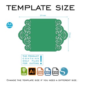 Rustic Lace Invitation Template SVG, Wedding Envelope Template 5x7, for ...