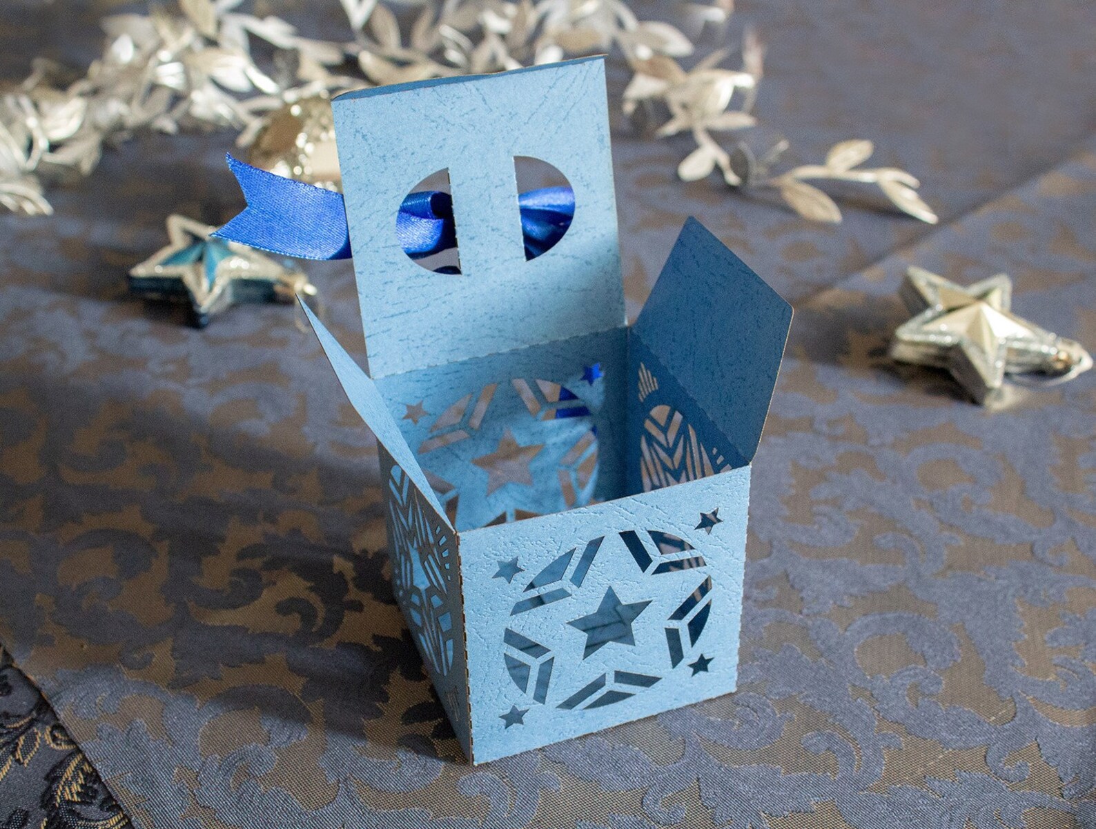 Stars Gift Box Svg Wedding Box Svg Gift Box Template Candy - Etsy