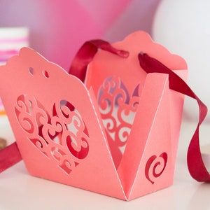 Gift Box Template Svg, Heart Wedding Box Template, Candy Party Box ...