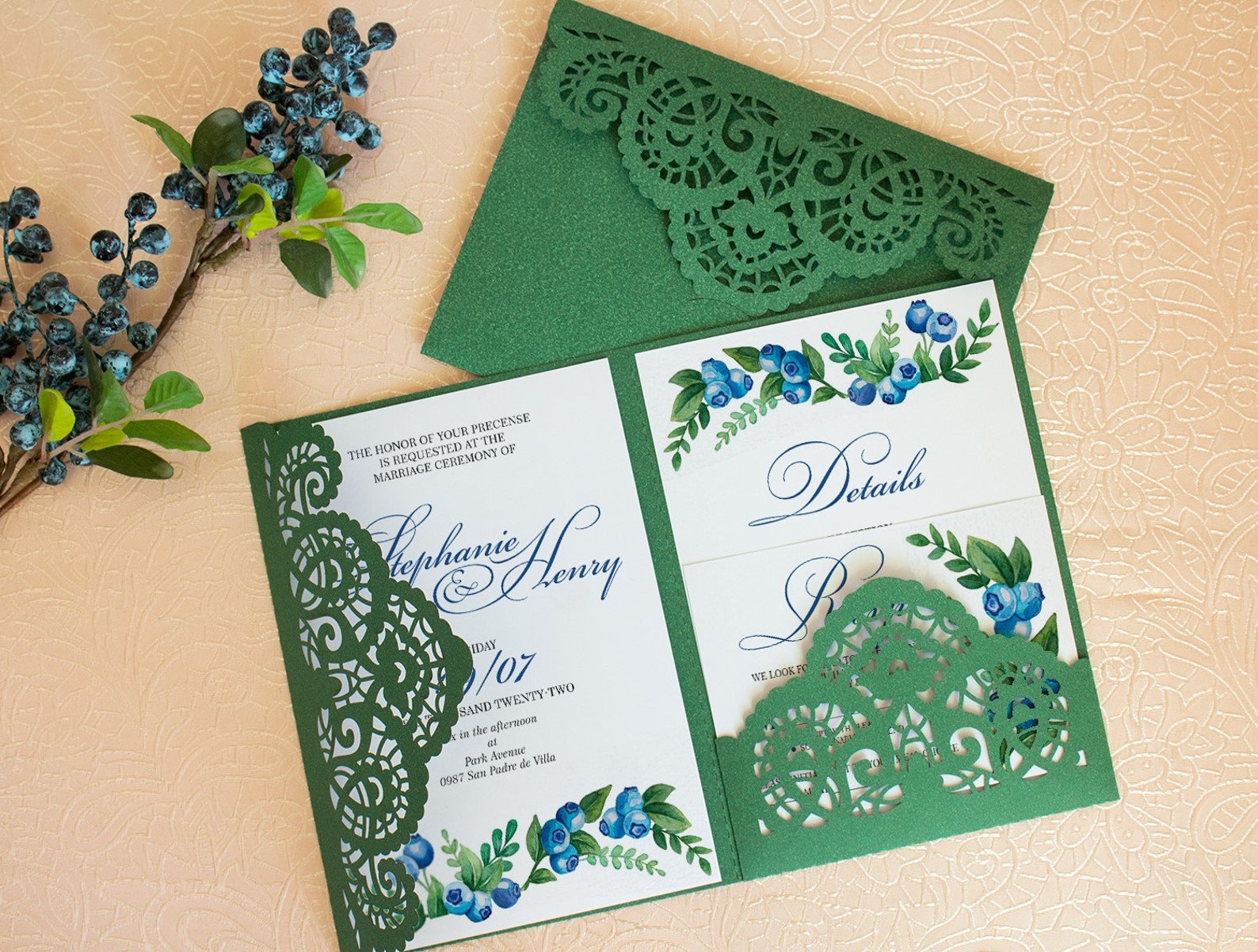 Wedding Lace Invitation Svg Trifold 5x7 Pocket Envelope Etsy
