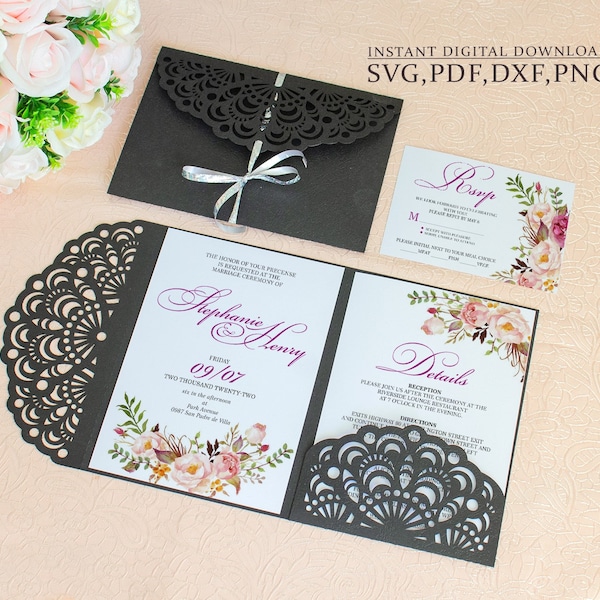 Lace Invitation - Etsy