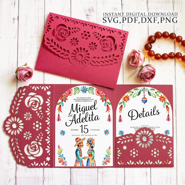 Fiesta Invitation Fiesta Design Cut File Silhouette Cameo Cricut Vector ...