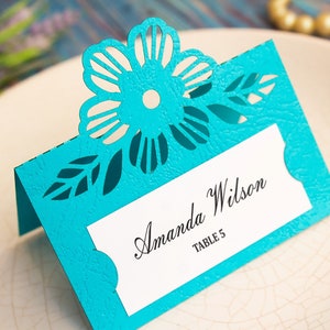 Place Card Template SVG, Flower Wedding Place Card, Thanksgiving Card ...