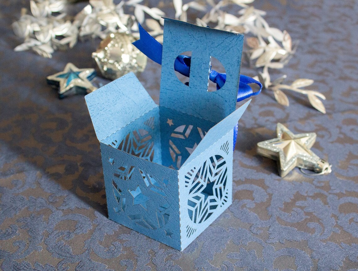 Stars Gift Box Svg Wedding Box Svg Gift Box Template Candy - Etsy