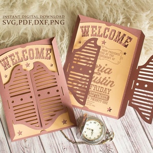 Saloon Wedding Invitation Svg, Western Country Party Style Invitation ...