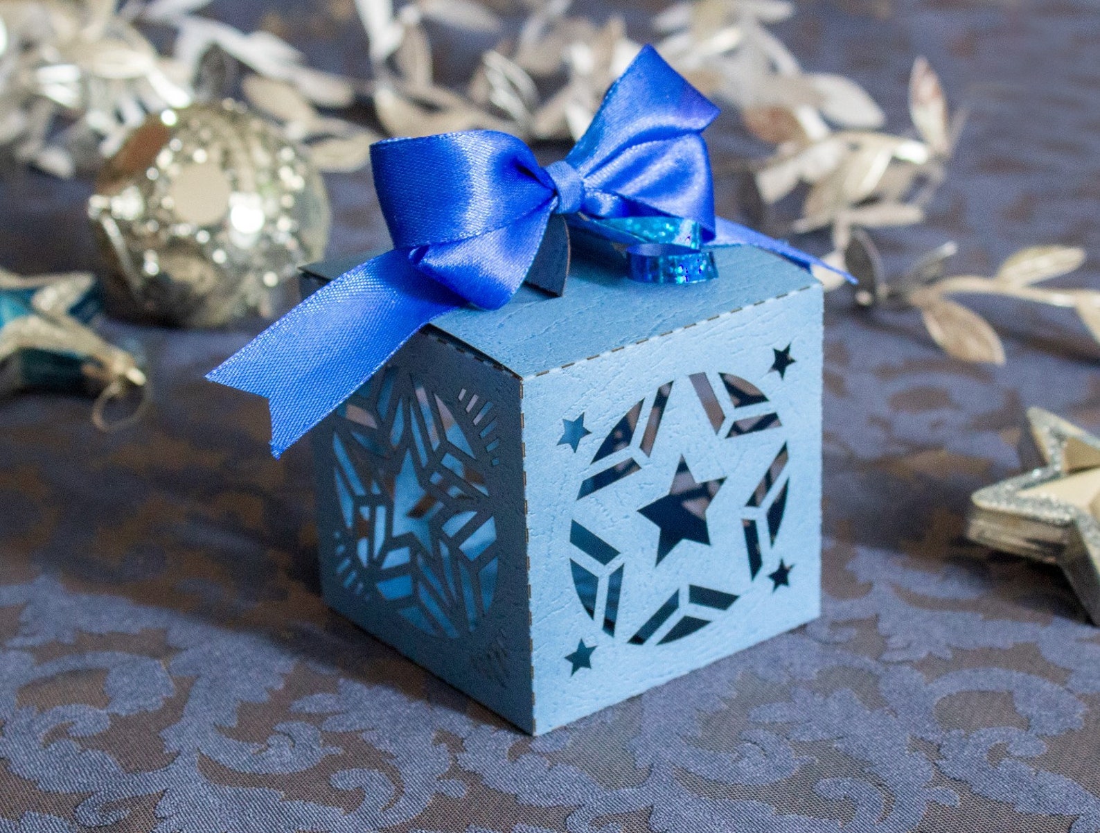 Stars Gift Box Svg Wedding Box Svg Gift Box Template Candy - Etsy