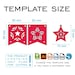 Bunting Banner Flags Stars Template Banner Christmas Decor - Etsy