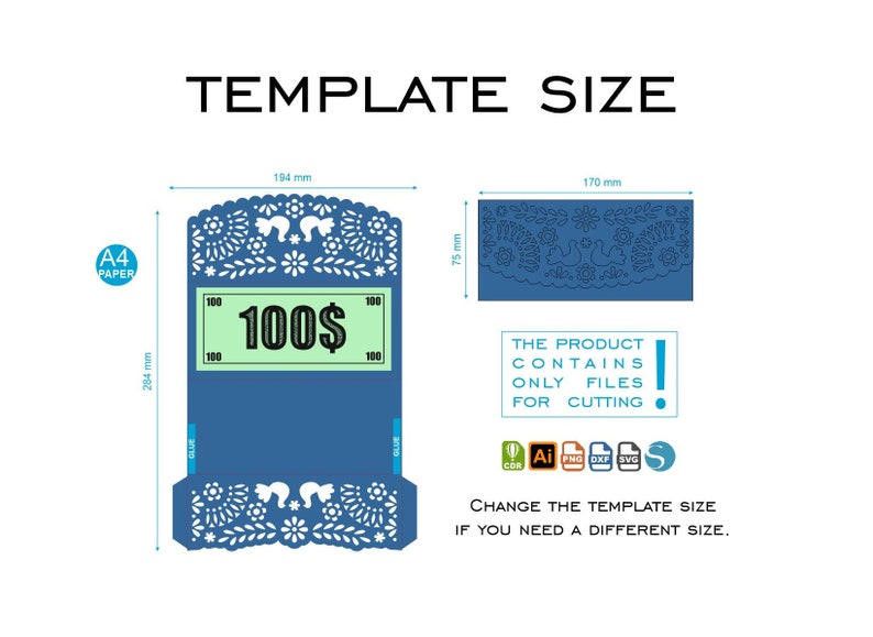 Money Envelope Svg, Wedding Cash Mexican Gift Thanksgiving Envelope ...