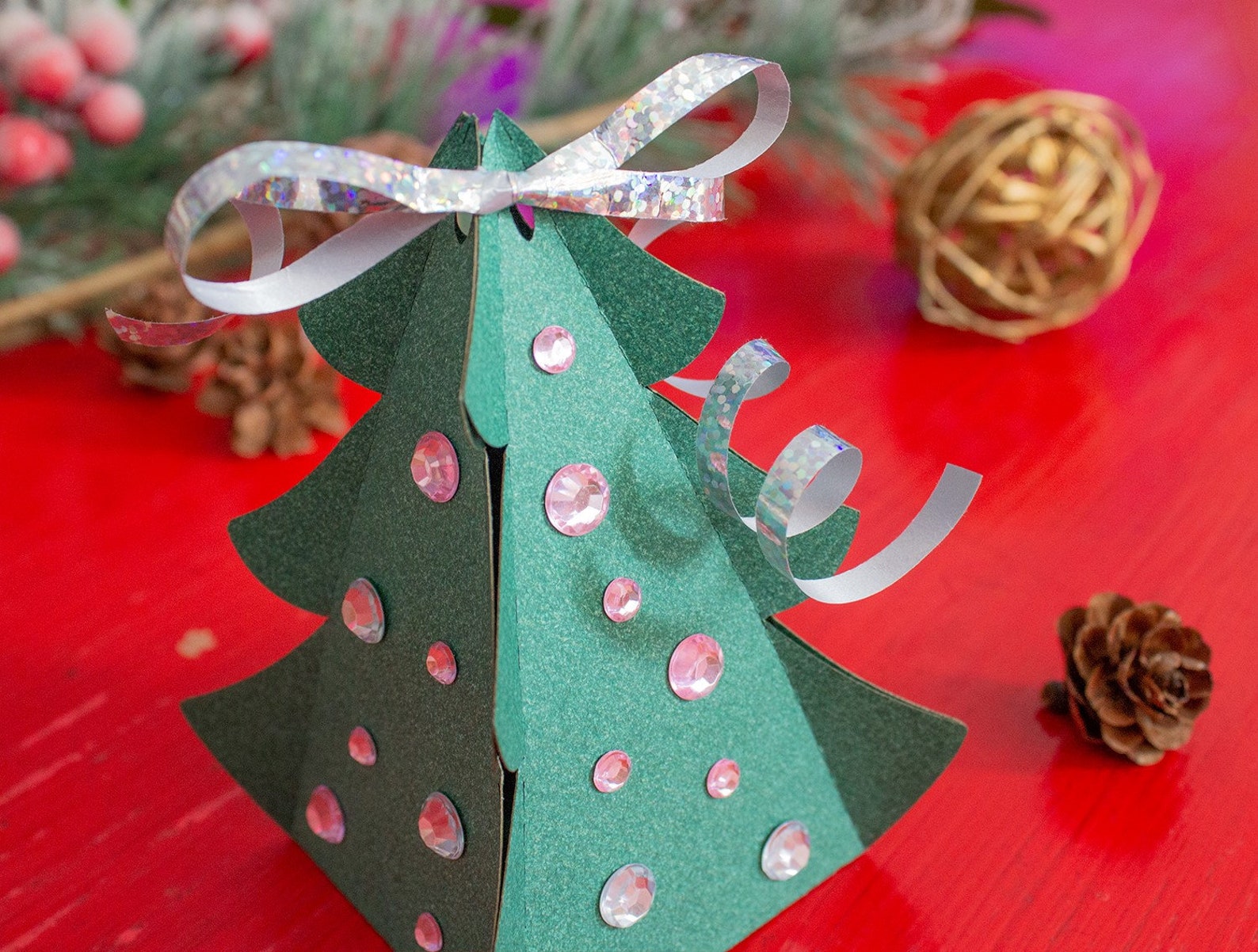 Christmas Tree Box Svg, Gift Box Template, Candy Box for Portrait Cameo ...