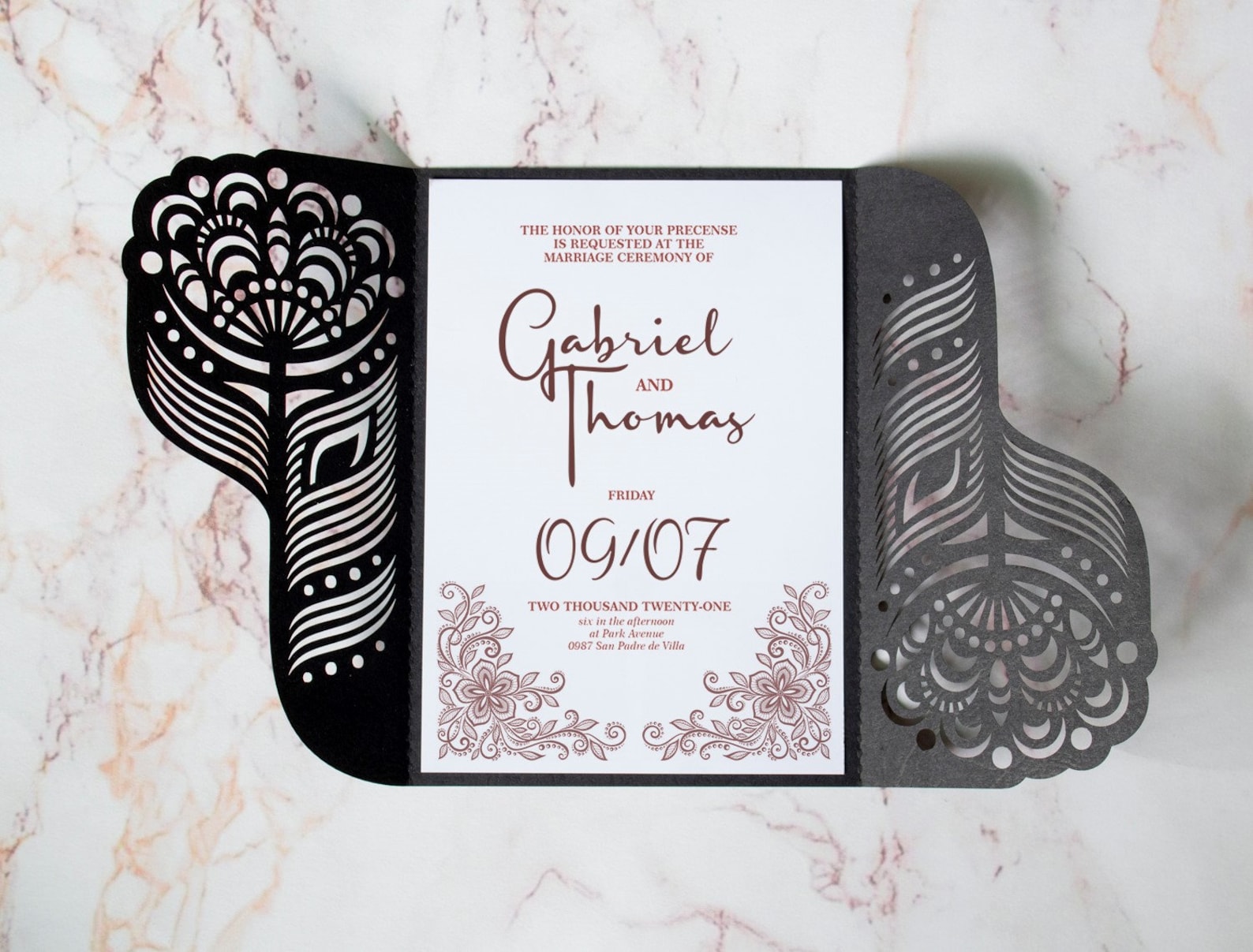 Wedding Invitation Svg Wedding Envelope Template Laser - Etsy