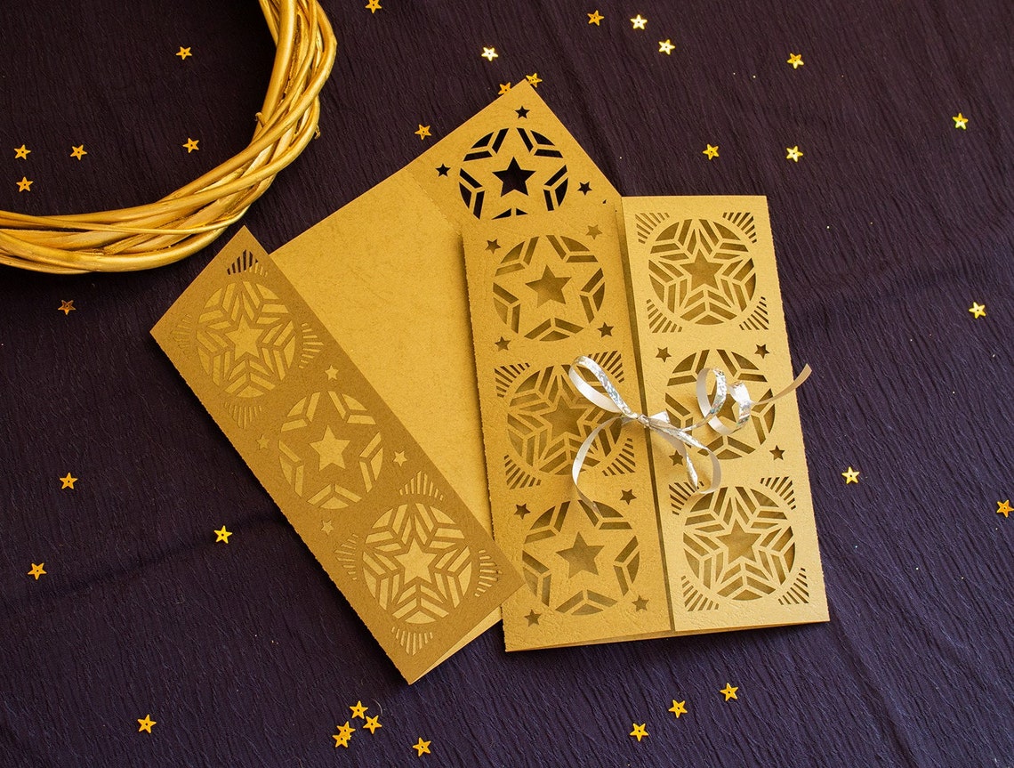 Invitation Template SVG, Wedding Stars 5x7 Envelope Template, Christmas ...