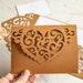 Wedding Invitation SVG Template, Lace Heart Trifold Pocket Invite Card ...
