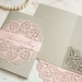 Wedding Lace Invitation SVG Template, Elegant 5x7 Pocket Envelope for ...