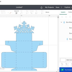 Snowflake Gift Box Template, Christmas Box Svg, Small Gift Box Template ...