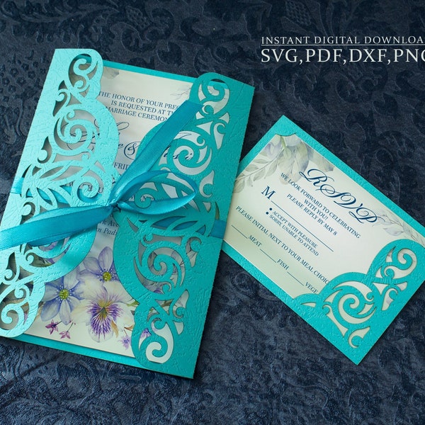 Wedding Invitation Svg - Etsy