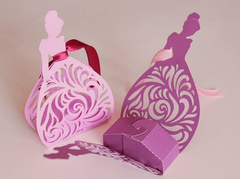 Princess Wedding Box Svg Candy Gift Box Template - Etsy