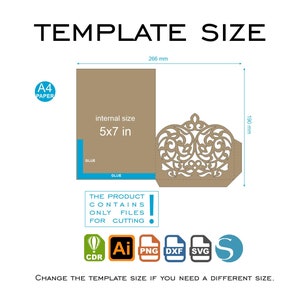 Wedding Pocket Invitation Template SVG, Pocket Envelope Template 5x7 ...