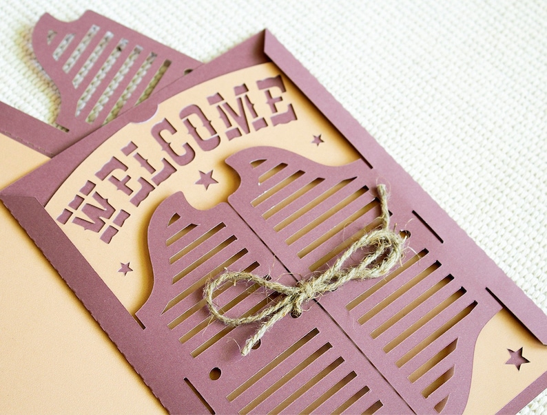 Saloon Wedding Invitation Svg Western Country Party Style - Etsy