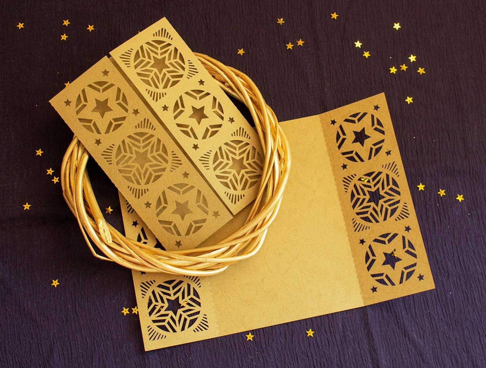 Invitation Template SVG Wedding Stars 5x7 Envelope Template - Etsy