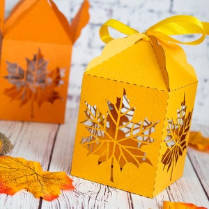 Maple Leaf Box Template, Fall Wedding Box Svg, Gift Box Template ...