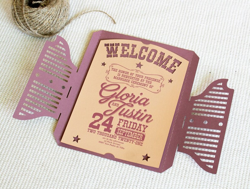 Saloon Wedding Invitation Svg Western Country Party Style - Etsy