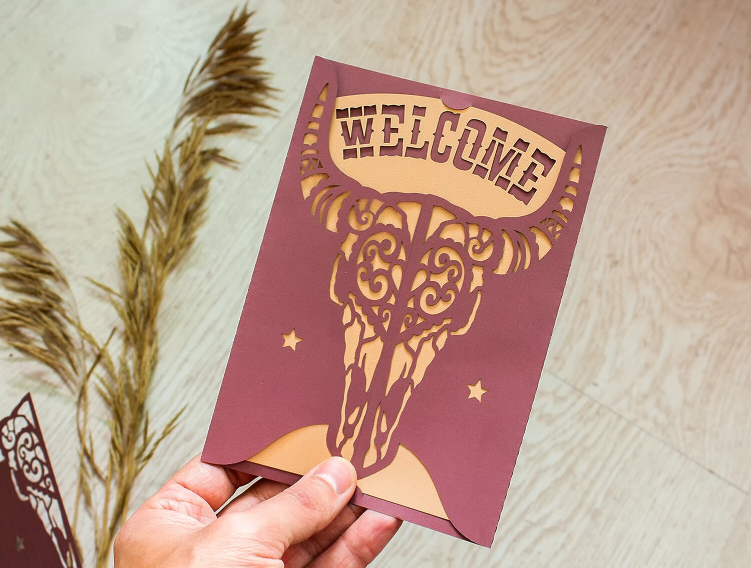 Western Wedding Invitation Svg Country Party Bull's - Etsy