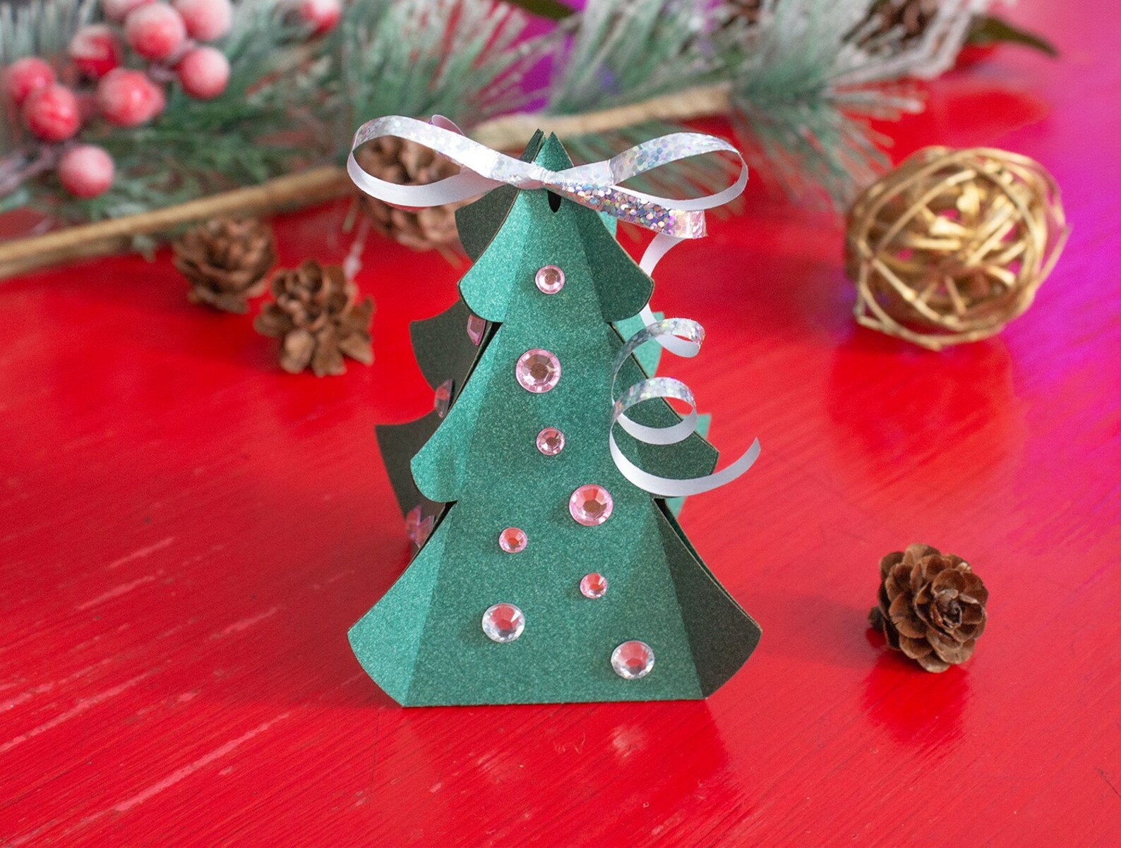 Christmas Tree Box Svg, Gift Box Template, Candy Box for Portrait Cameo ...